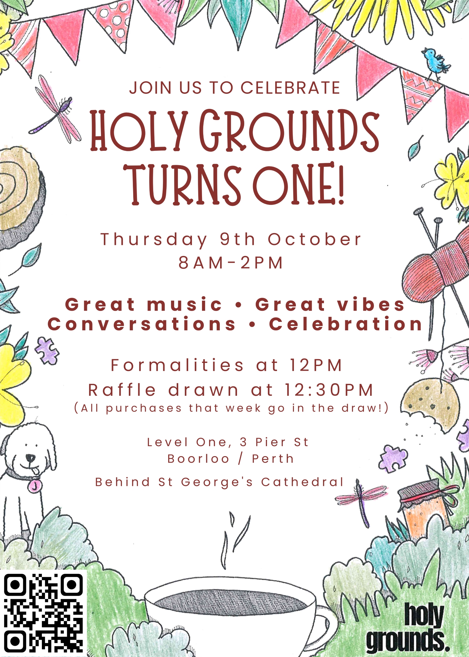 Holy Grounds Turns One! - Cathedral Square
